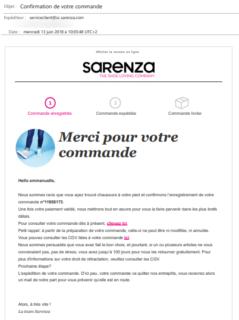 Scénario relationnel - Confirmation d'une commande web [Infographie]